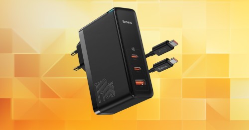 Ładowarka GaN Baseus 1x USB-A, 2x USB-C 140W za 185 zł w Amazon PL