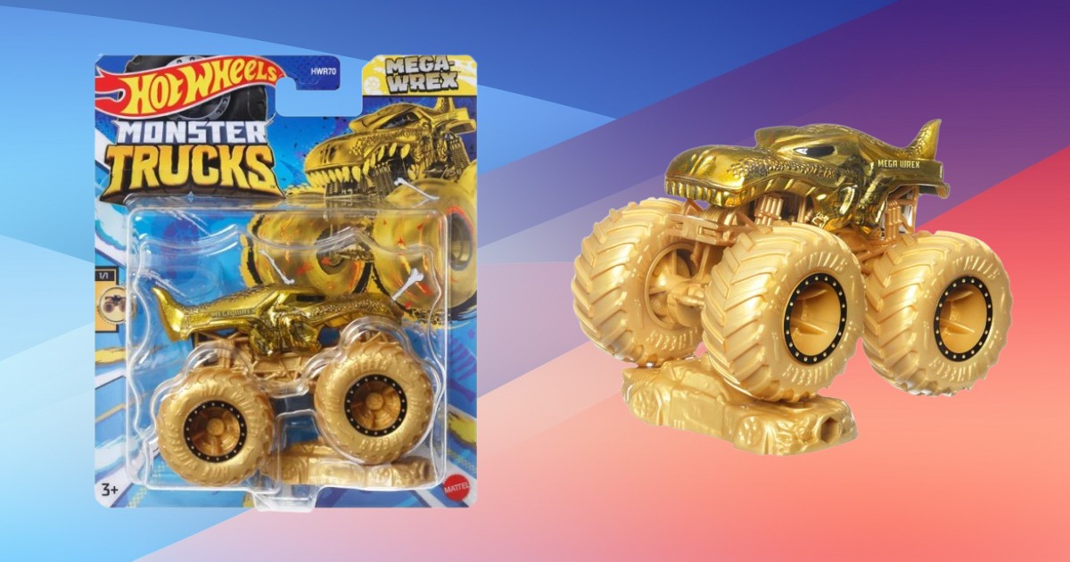 Złoty a skromny, czyli Hot Wheels Monster Trucks Mega Wrex Gold ...