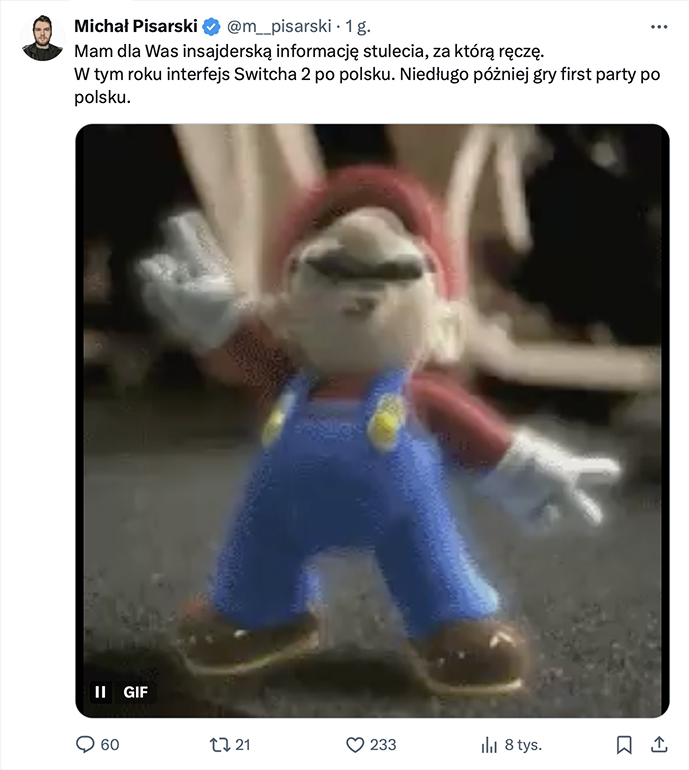 Język polski na Nintendo Switch 2 jeszcze w tym roku?! Na gry przyjdzie ...