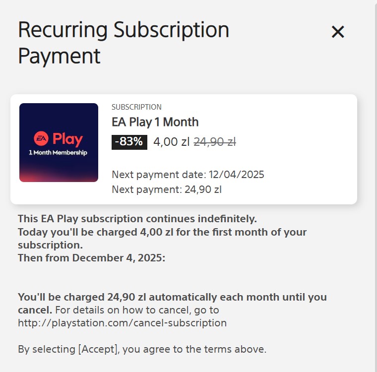 Miesiąc subskrypcji EA Play za 4 zł! Oferta dostępna na wszystkich ...