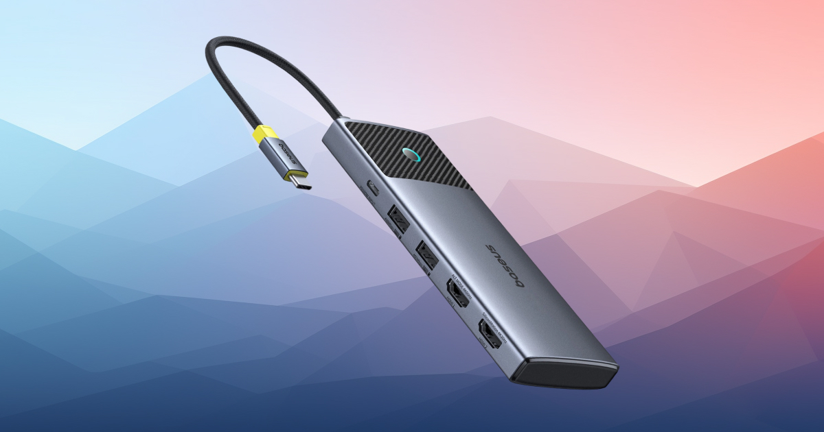 HUB USB-C Baseus 7-in-1 2x HDMI 4K PD 100W za 106,46 zł w AliExpress