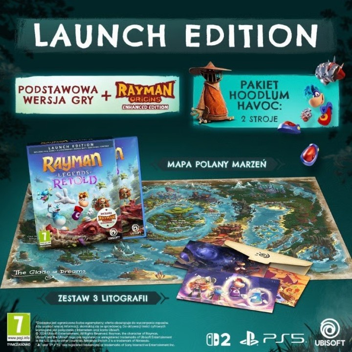 Preordery pudełkowego Rayman Legends Retold (2 gry) na PS5 i Switcha 2 ...