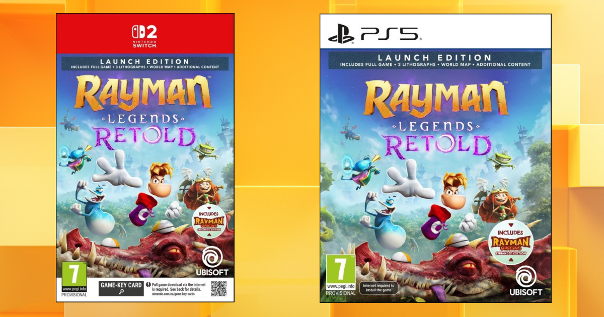 Preordery pudełkowego Rayman Legends Retold (2 gry) na PS5 i Switcha 2 ...